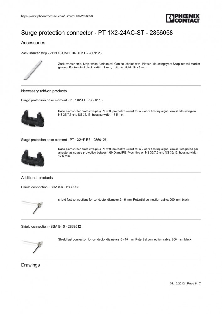 Phoenix Contact 2856058 technical document page 6