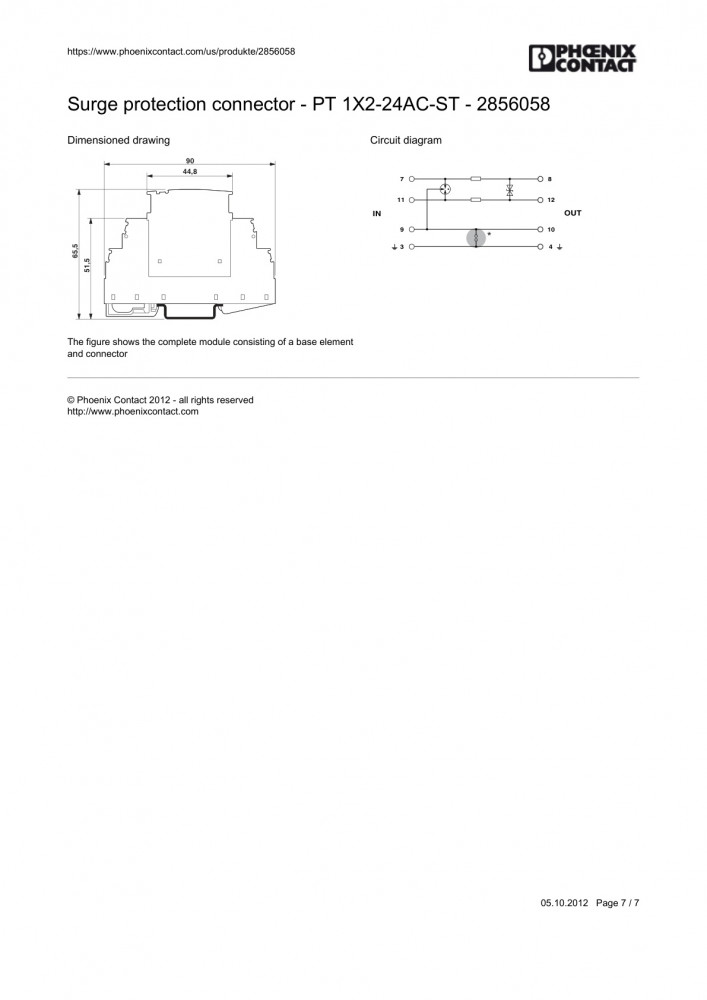 Phoenix Contact 2856058 technical document page 7