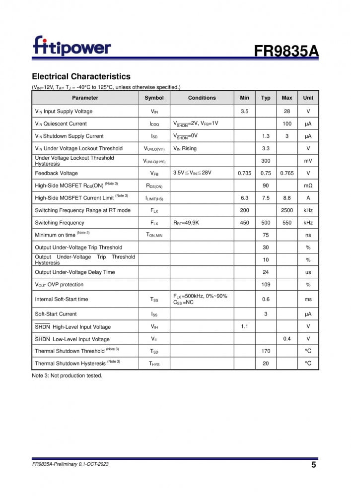 FR9835ASP datasheet page 5