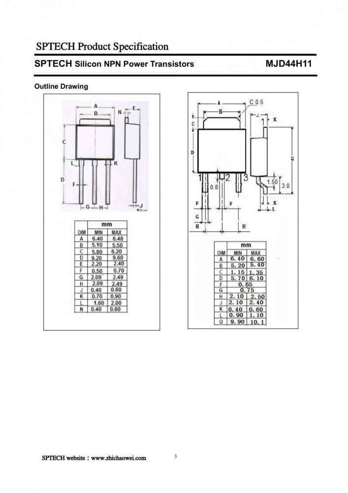 MJD44H11 datasheet page 3