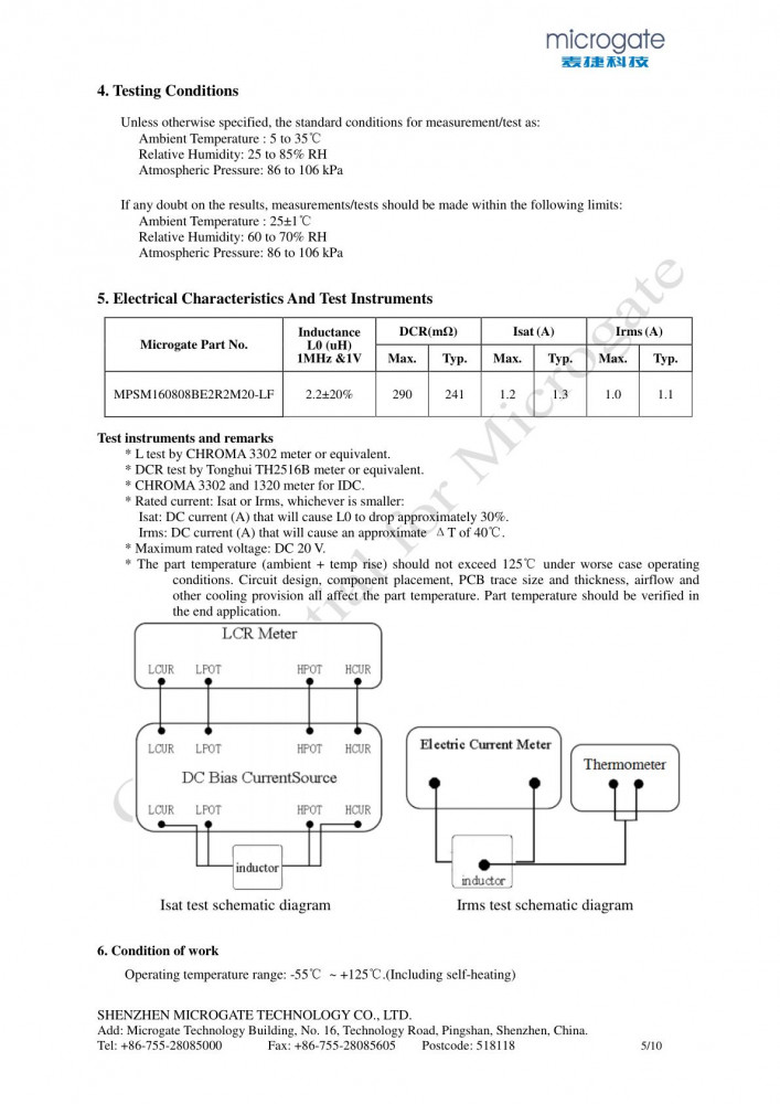 MPSM160808BE2R2M20-LF specification page 5