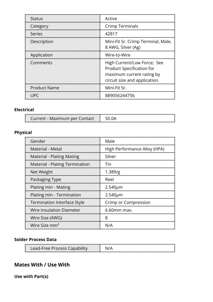 MOLEX 428171034 technical document image 2
