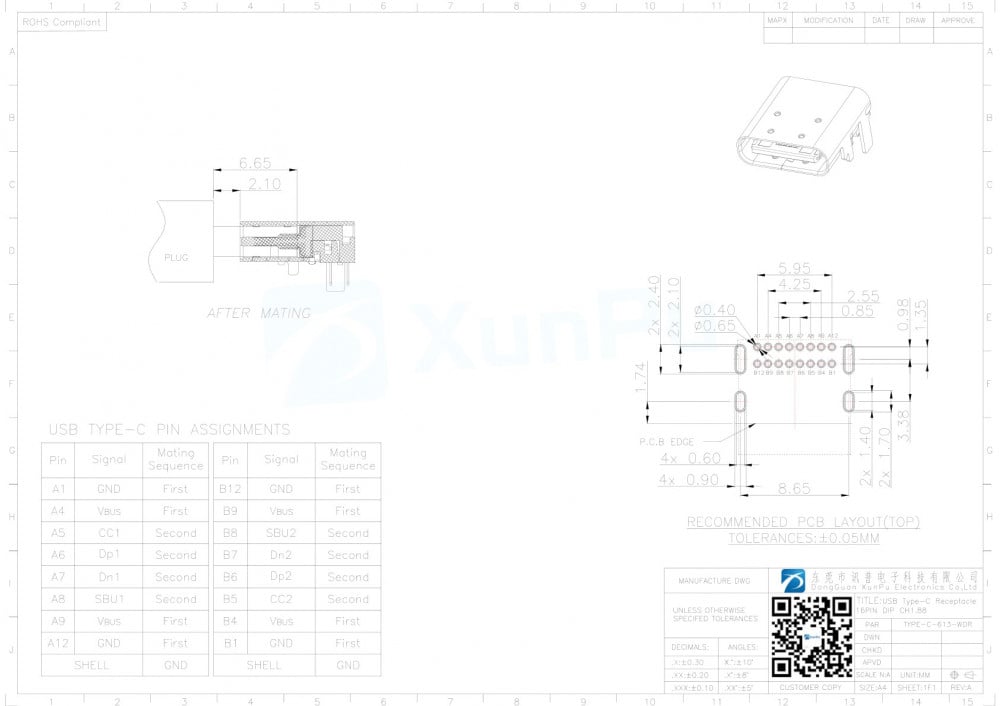 TYPE-C-613-WDR technical drawing page 2