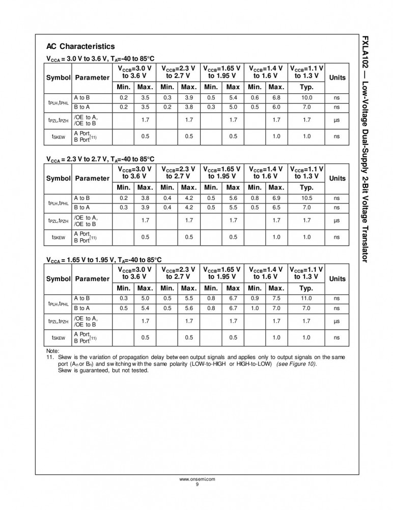 FXLA102 technical document page 10
