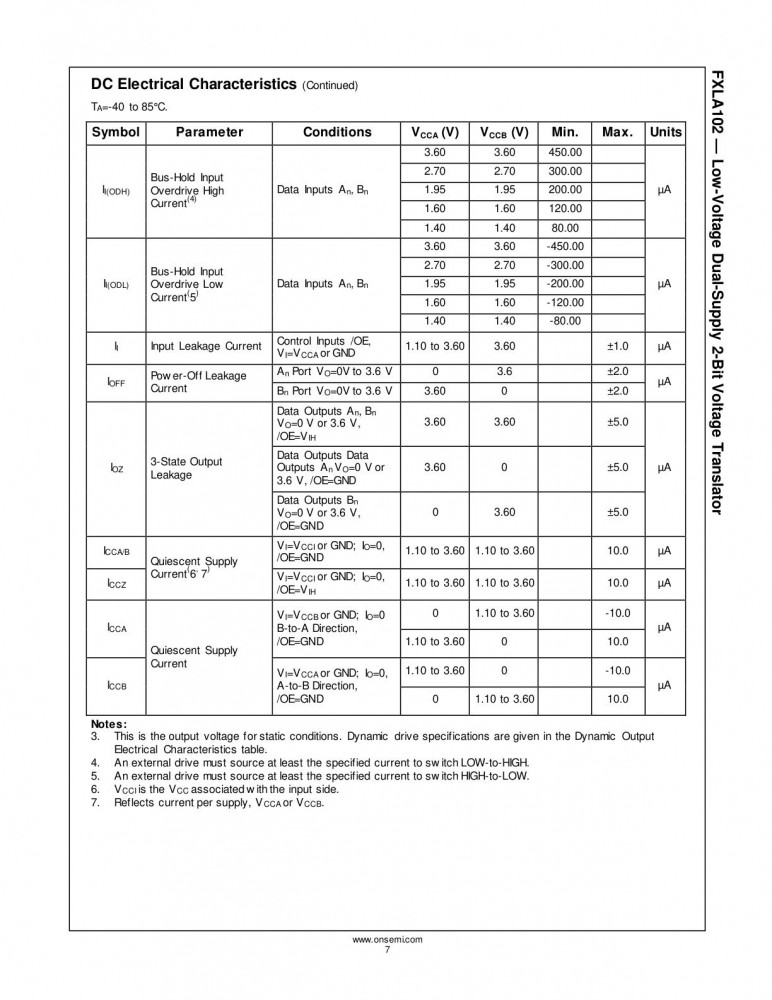 FXLA102 technical document page 8