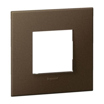 Arteor - British standard plate for 13A fused connection unit - 1 gang square plate - Matt lacquered thermoplastic - Champagne finish