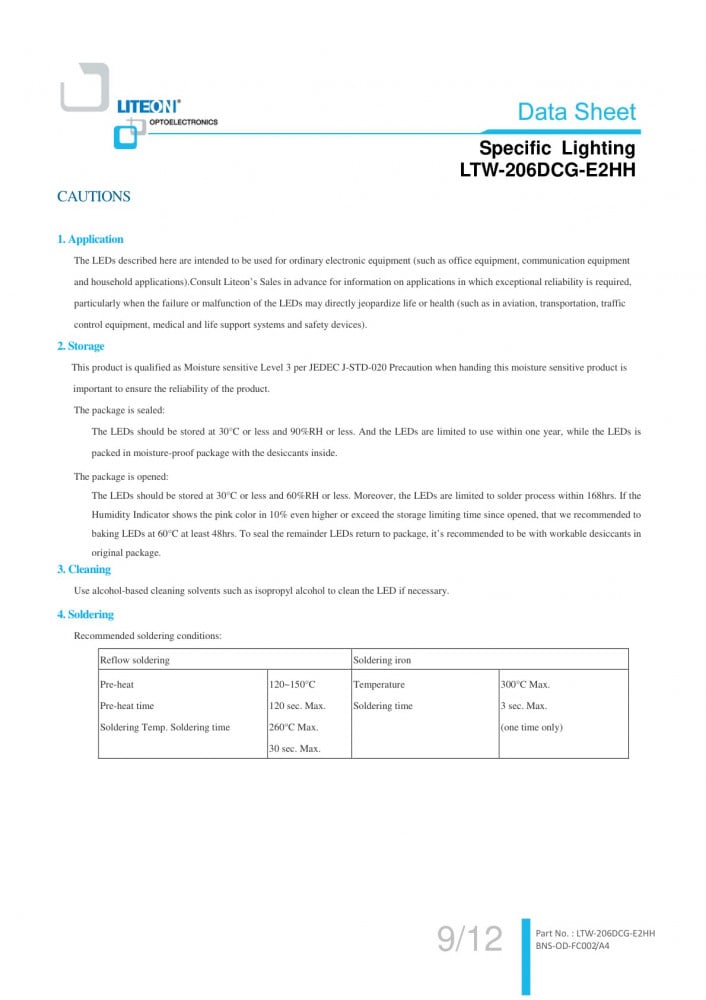 LTW-206DCG-E2HH datasheet page 9