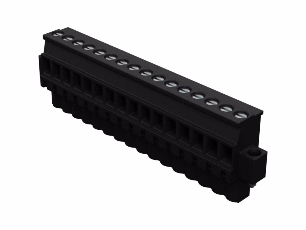 5.00mm Pitch Eurostyle Vertical Plug, with Retention Screws and Reverse Imprinting, Rear Wire Entry, Black, 16 Circuits for sale