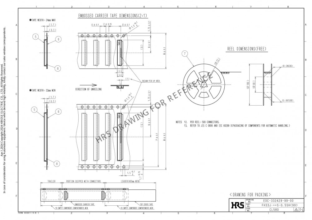 HRS FH33J dimensional table page 2