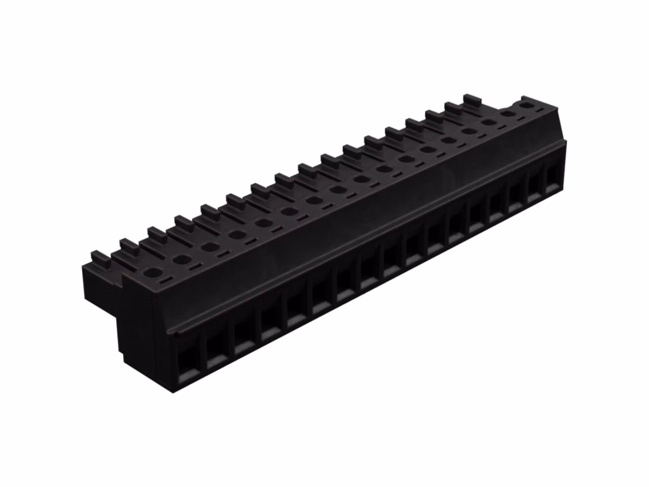 3.81mm Pitch Eurostyle Horizontal Plug, Gold (Au) Plated, Black, 17 Circuits for sale