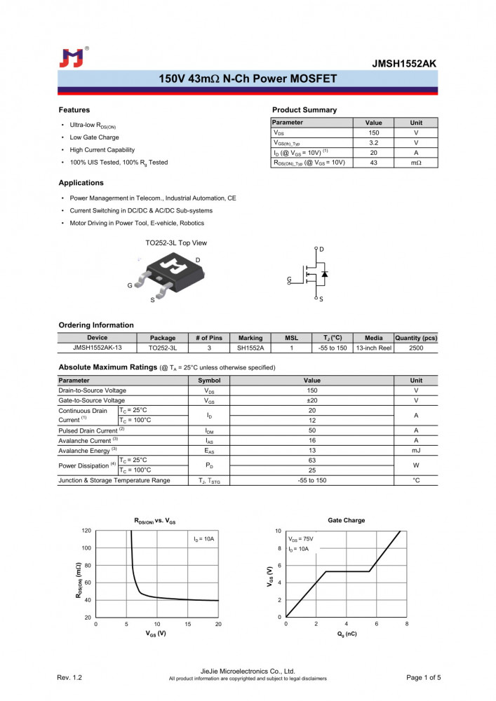 JMSH1552AK datasheet page 1