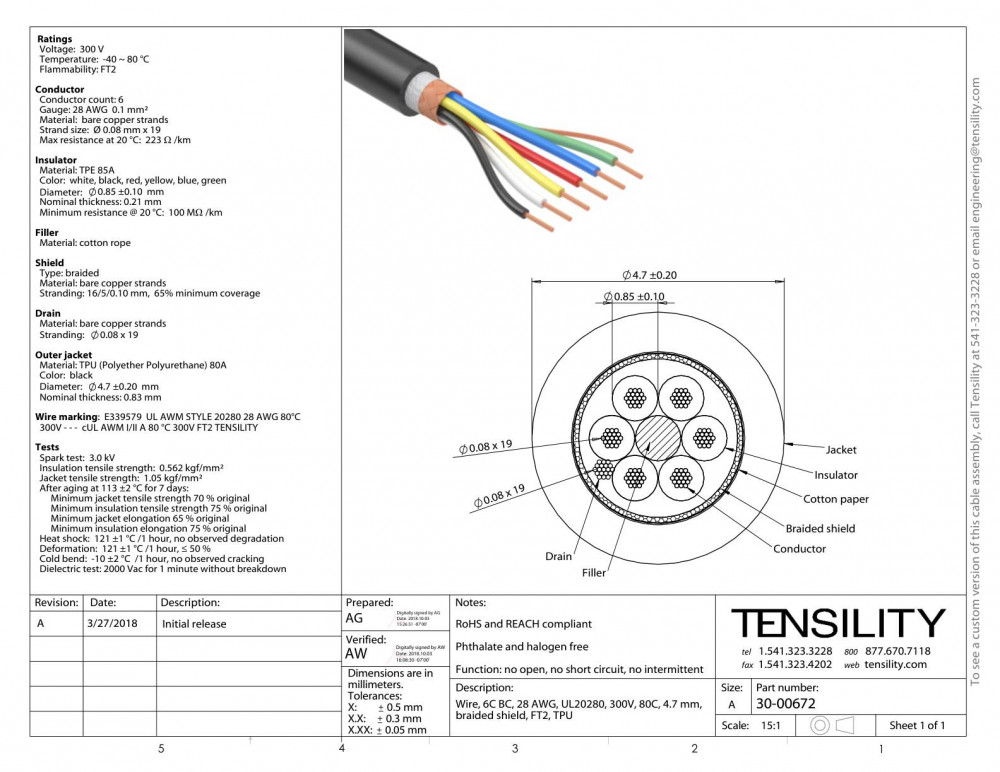 30-00672 cable product drawing