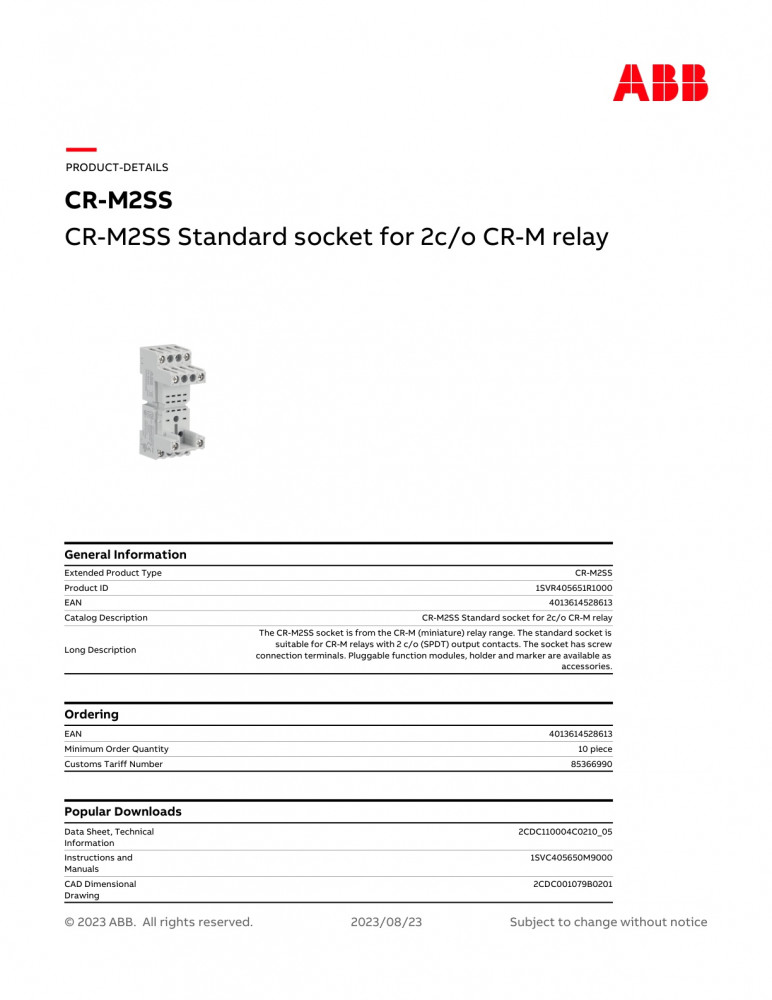 ABB CR-M2SS product document image 1