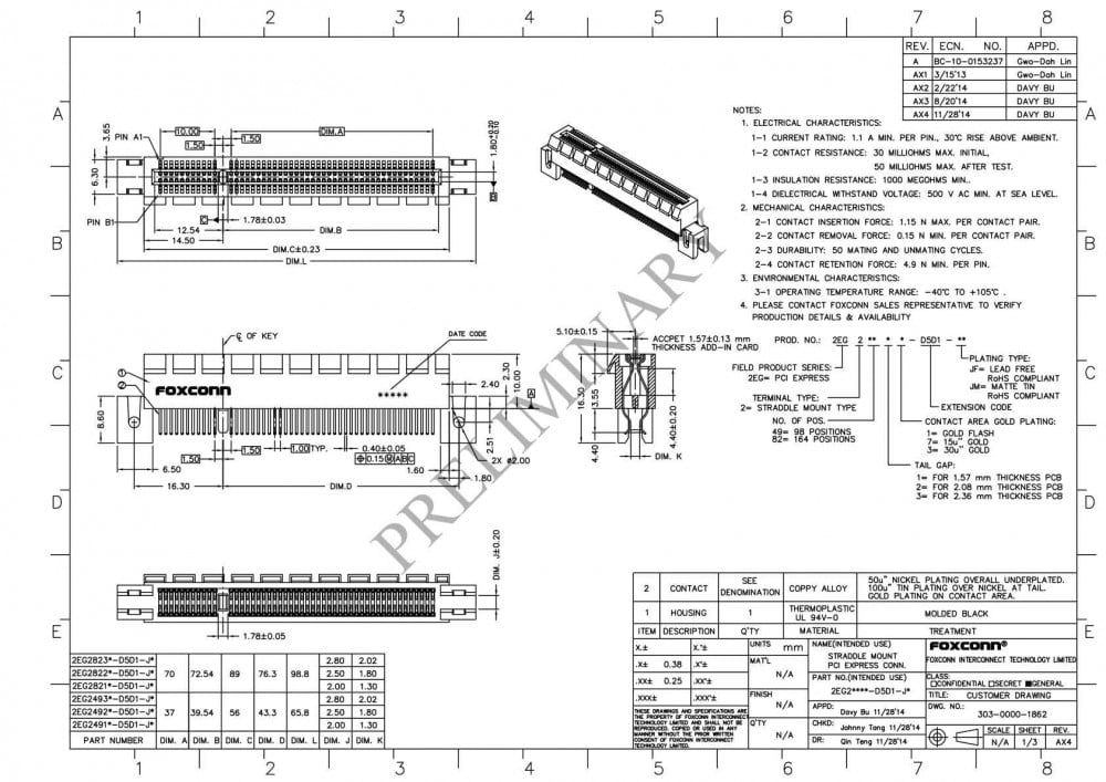 FOXCONN 2EG24917-D5D1-6F technical document page 1