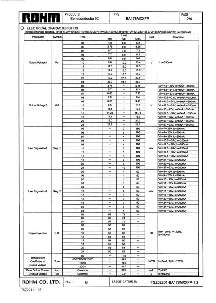 BA178M08FP-E2 technical document page 2