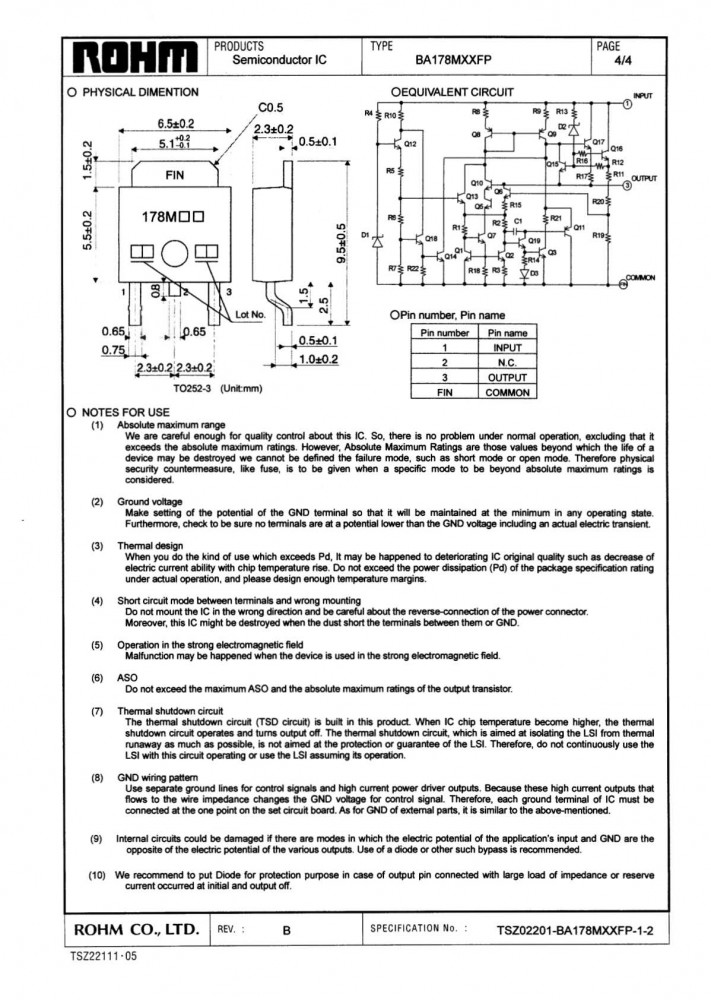 BA178M08FP-E2 technical document page 4