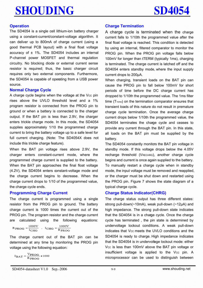SD4054 datasheet page 9