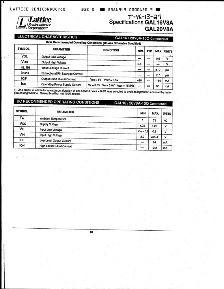 PALCE20V8H-5JC/5 technical document page 10