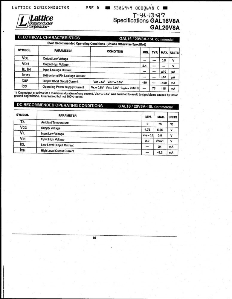 PALCE20V8H-5JC/5 technical document page 8