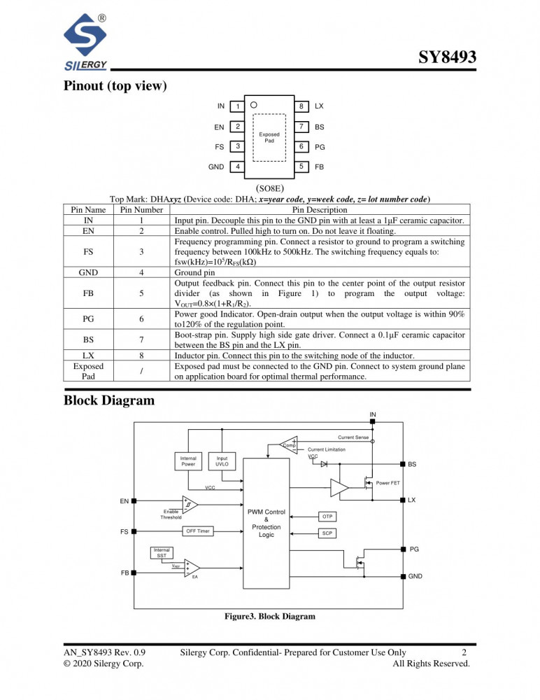 SY8493FCC datasheet page 2