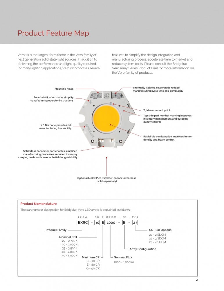 Bridgelux Vero 10 datasheet page 4