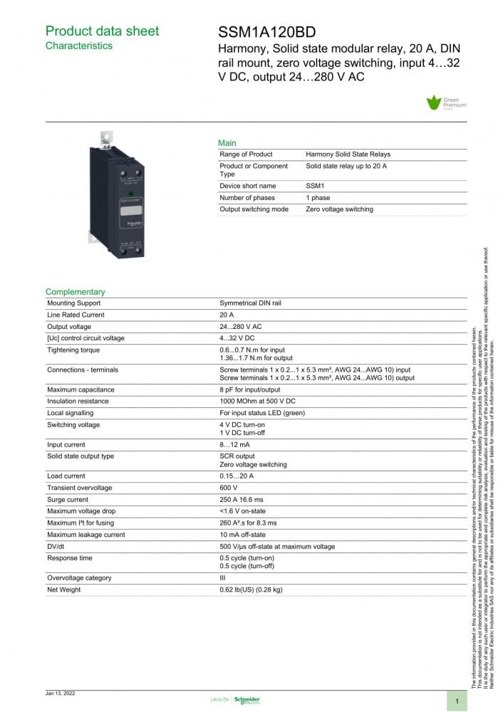 SSM1A120BD technical document page 1