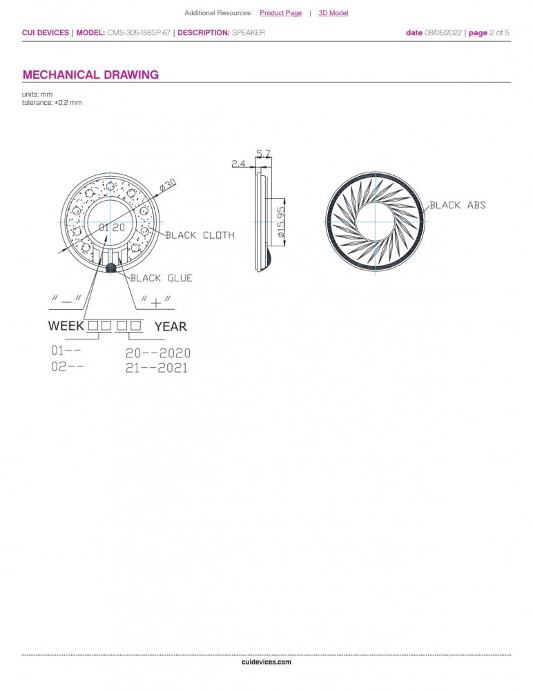 CMS-305-158SP-67 datasheet page 2