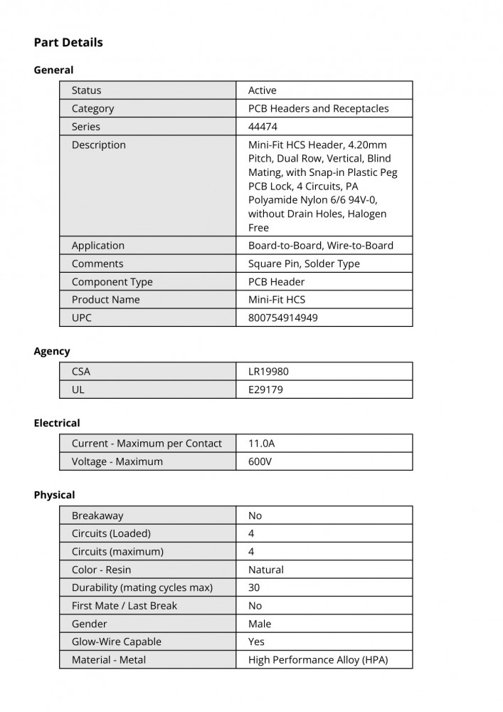 MOLEX 444740421 technical document image, page 2
