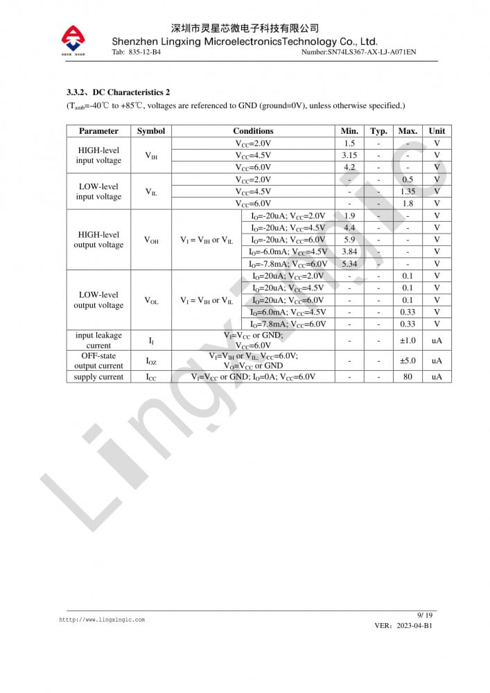 SN74LS367N datasheet page 9