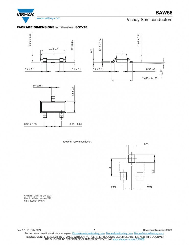 BAW56 datasheet page 3