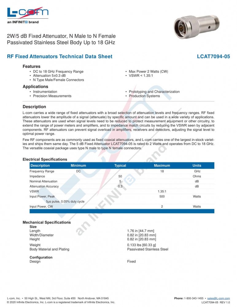 LCAT7094-05 datasheet page 1
