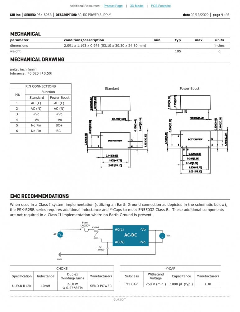 PSK-S25B datasheet page 4