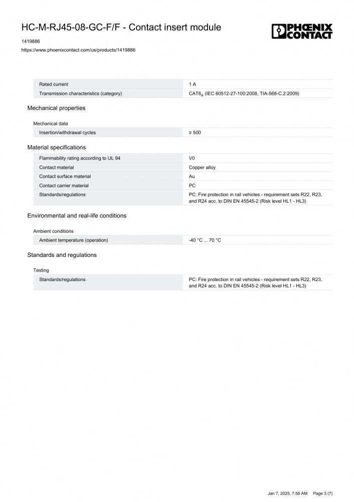 Phoenix Contact 1419886 technical document page 3