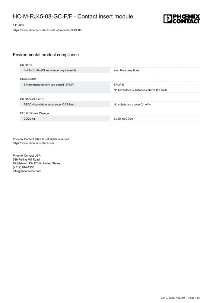 Phoenix Contact 1419886 technical document page 7