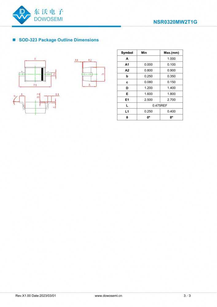 NSR0320MW2T1G datasheet page 3