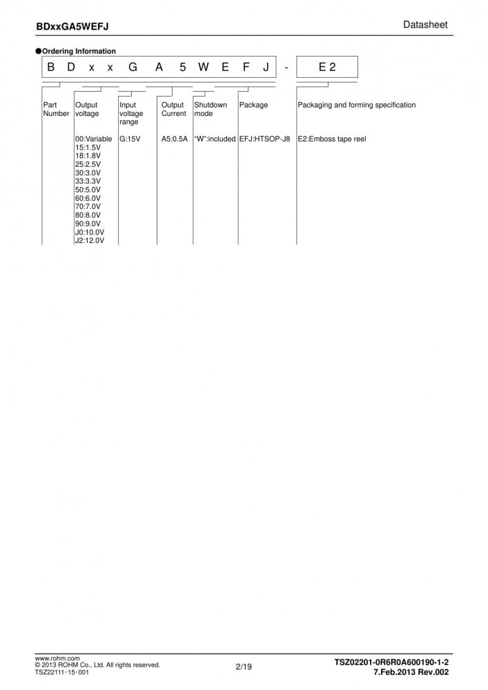 ROHM BD33GA5WEFJ-E2 datasheet page 2