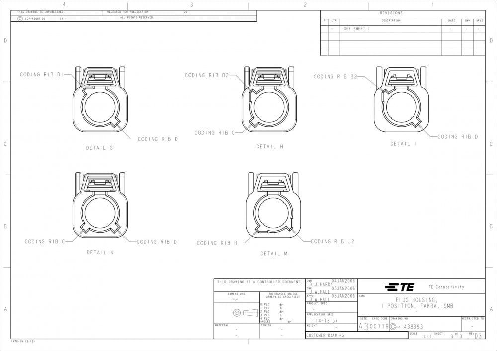 TE Connectivity 1438893-4 drawing sheet 3