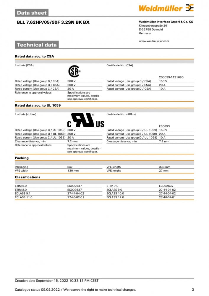 WEIDMULLER 1043300000 datasheet page 3