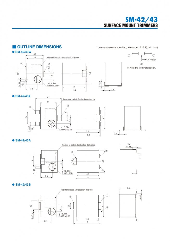 Nidec SM-43 series datasheet page 4