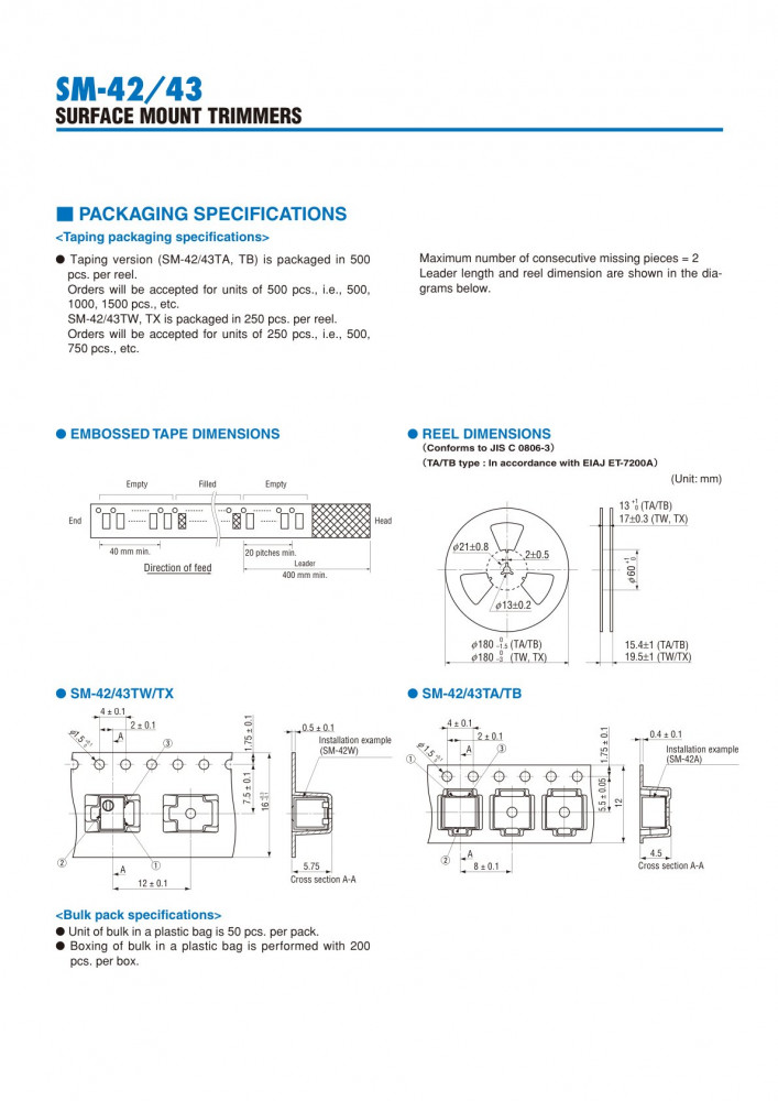 Nidec SM-43 series datasheet page 5