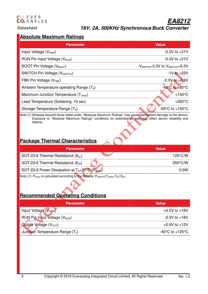 EA8212T6R datasheet page 3