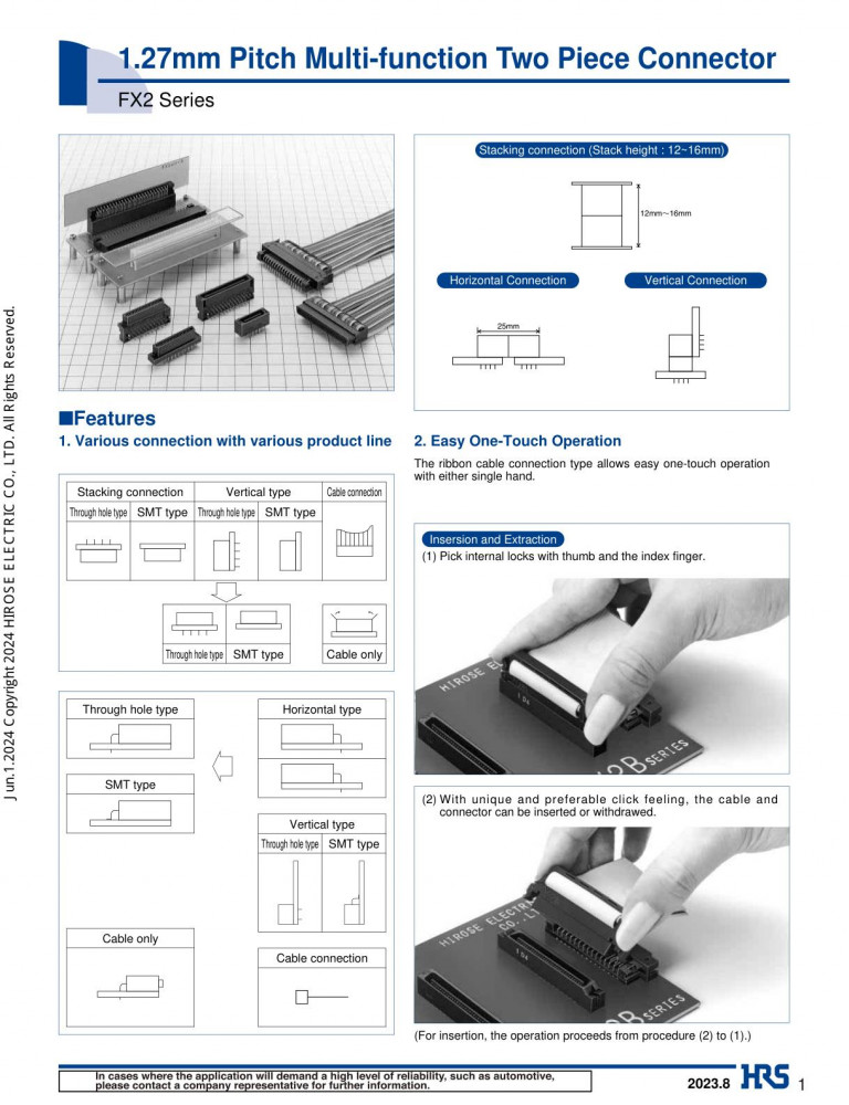 HRS FX2 datasheet page 1
