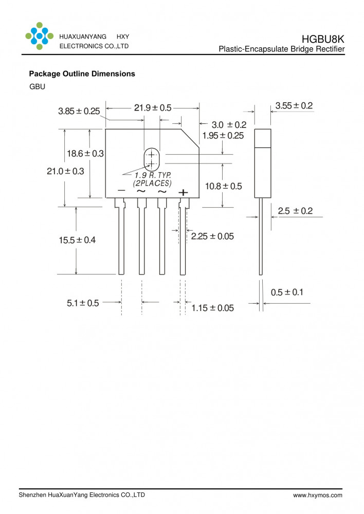 HGBU8K datasheet page 3