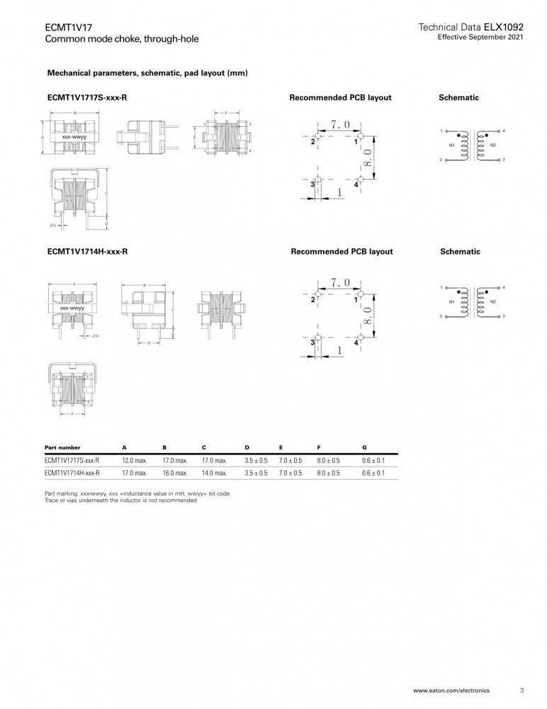 EATON ECMT1V series technical document page 3