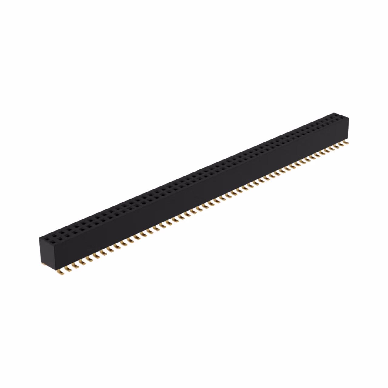 1.27mm Pitch Board-to-Board Receptacle, Dual Row, Vertical, Surface Mount, 0.25µm Gold (Au) Plating, without Kapton Tape, 100 Circuits, Tube, Lead-Free for sale