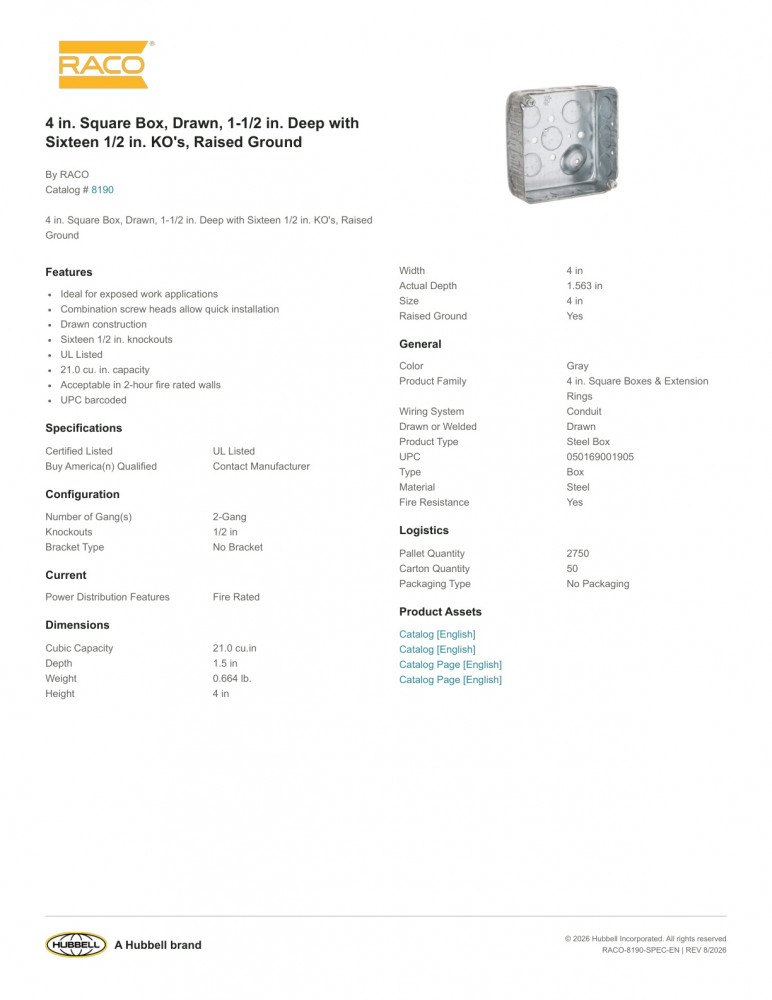 8190 product documentation page