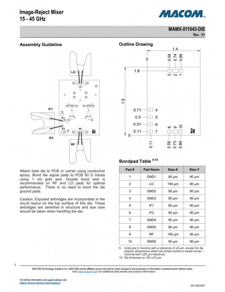 MAMX-011043-DIE datasheet page 7
