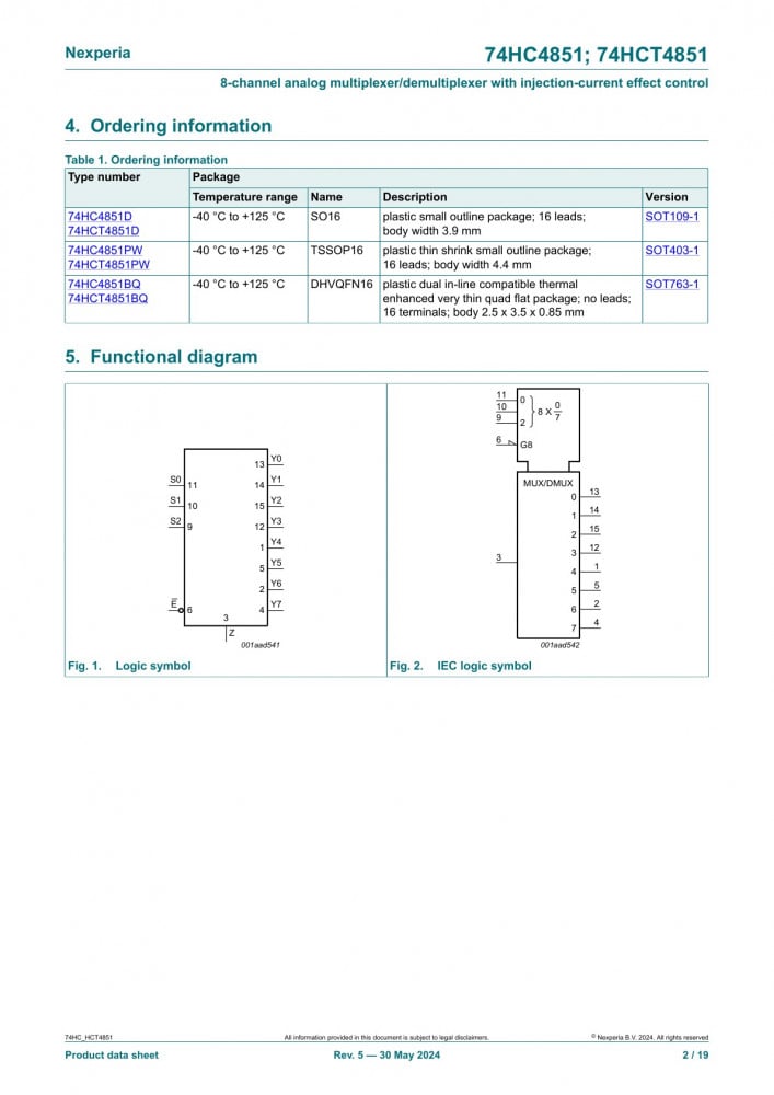 74HC4851D,118 datasheet page 2