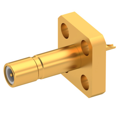SSMC / RIGHT ANGLE PLUG FEMALE CRIMP TYPE FOR 2.6/50 D CABLE GOLD