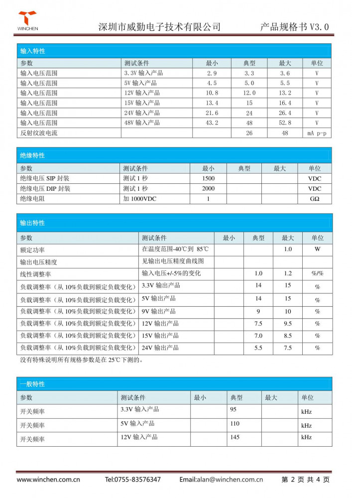 B2405S-1W datasheet page 2
